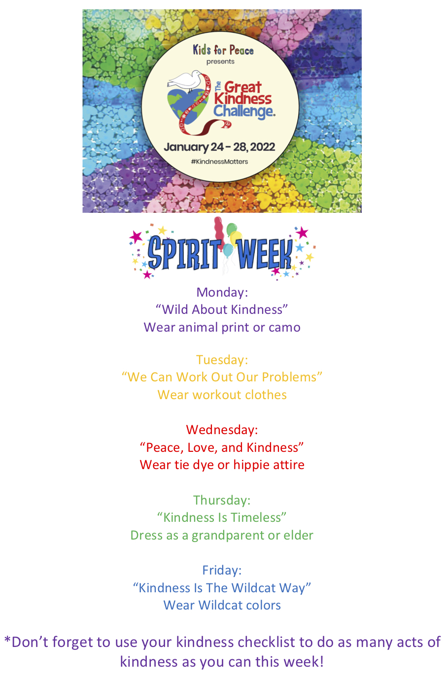 The Great Kindness Challenge: January 24-28th – Kenton City Schools