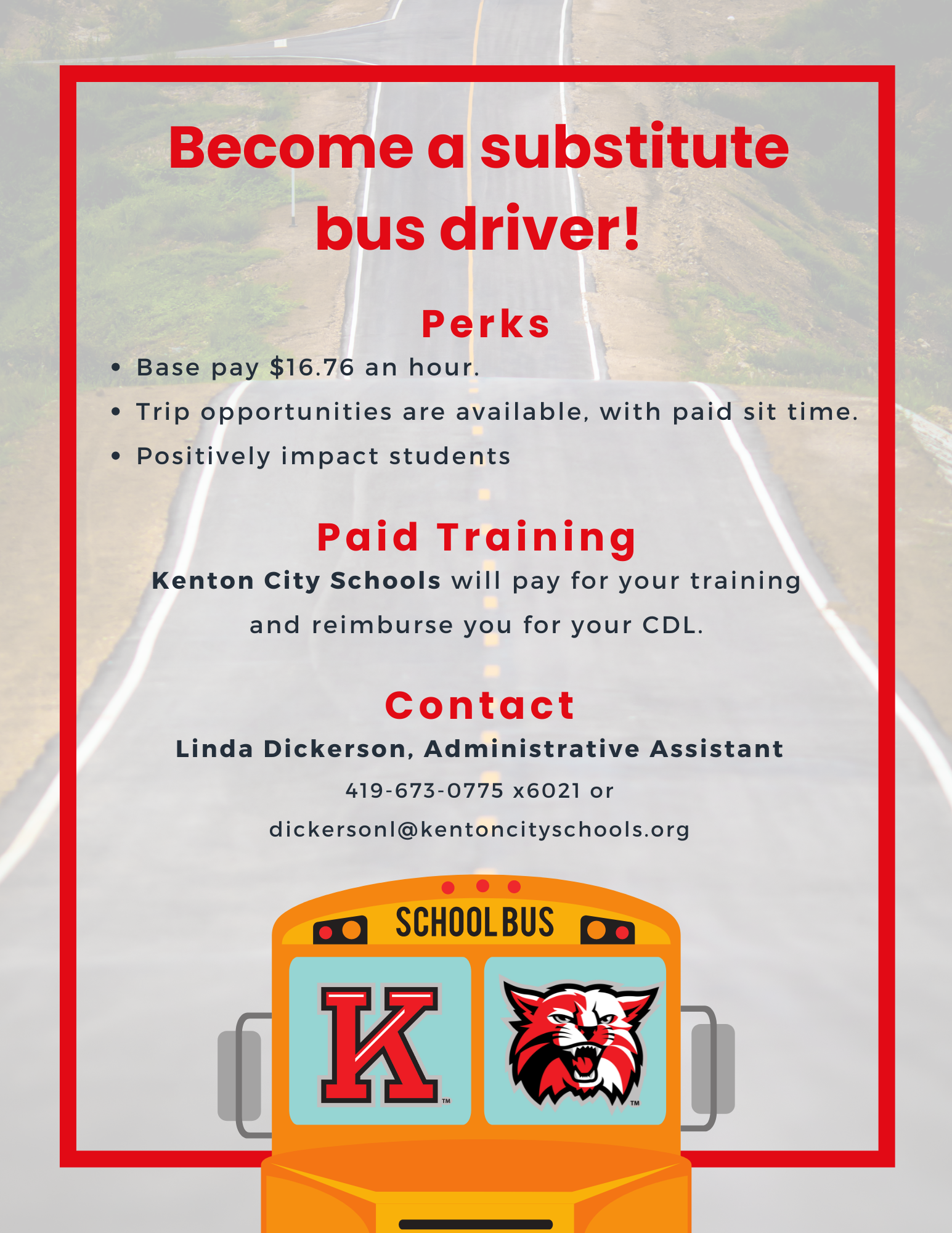 Kenton City Schools seeking substitute bus drivers – Kenton City Schools